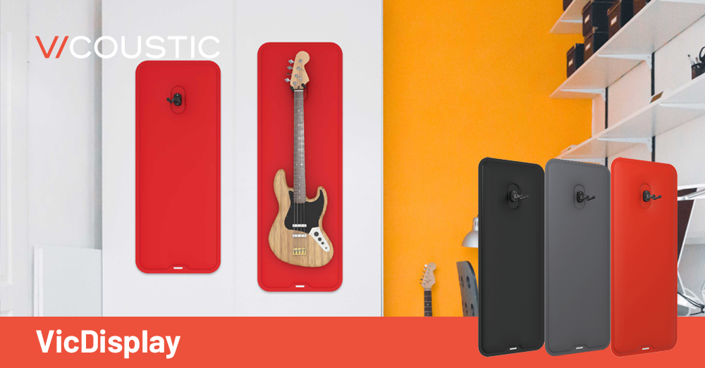 Vicoustic | VicDisplay - ギター/ベースを美しく壁掛&ディスプレイできる吸音パネル - powered by MI7